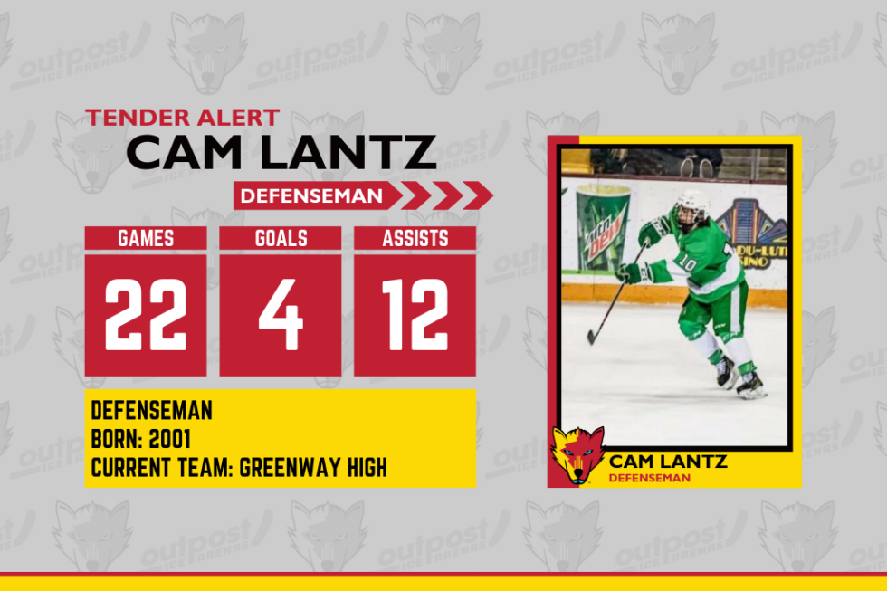 Cam Lantz Signs Ice Wolves Tender - NEW MEXICO ICE WOLVES