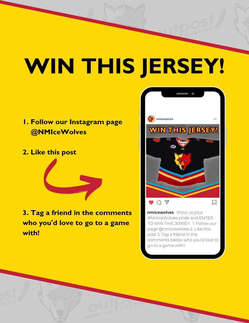 Win this Away Jersey! - NEW MEXICO ICE WOLVES